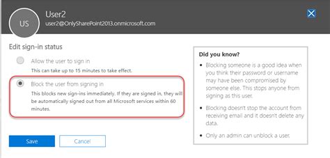 how to enable or disable user account in office 365 spguides