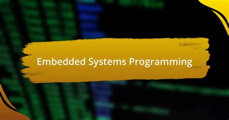 Embedded Systems Programming Quiz Sg