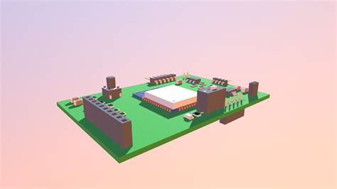 ESP Main Control Board KiCad D Model By Tuengominh F Sketchfab