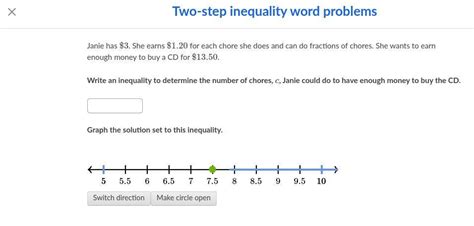 [free] two step inequality word problems