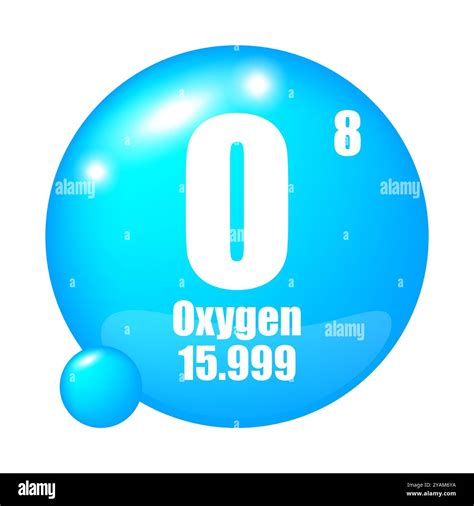 Oxygen Element Symbol O Atomic Number 8 Atomic Mass 15999 Blue