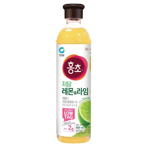청정원 홍초 저당 레몬and라임 900ml ㅣ롯데마트 제타 최상의 신선 식품과 다양한 간편식을 롯데마트 제타에서 만나보세요