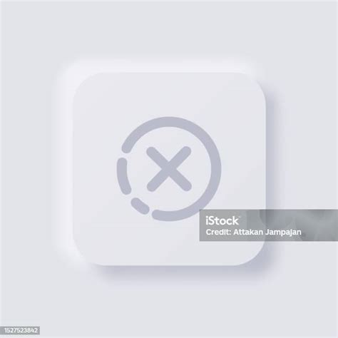 Cross Icon White Neumorphism Soft Ui Design For Web Design Application