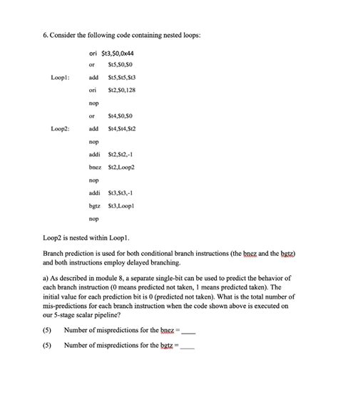 6 consider the following code containing nested