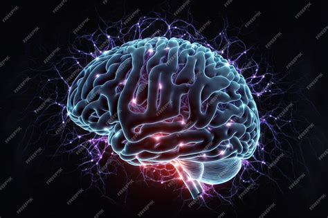 Premium Ai Image Glowing Brain With Neural Links Connections