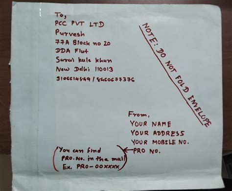 How To Prepare An Envelope Of Document