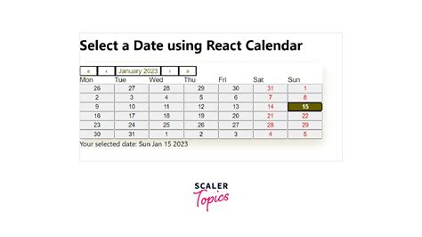 react calendar scaler topics