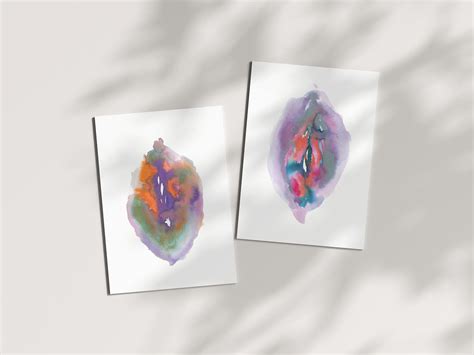 Vulva Art Print Vulva Set Print Feminist Art Female Empowerment