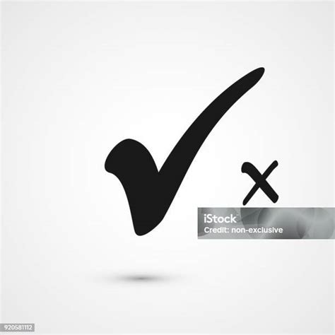 확인란 목록 아이콘 틱 크로스 블랙 표시합니다 격리 된 벡터 일러스트 레이 션 고름에 대한 스톡 벡터 아트 및 기타 이미지