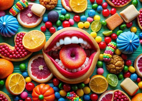 Enticing Candy And Snack Arrangement Whimsical Food Photography