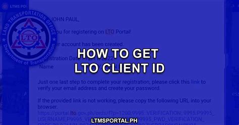What Is Lto Client Id And How To Get One Ltms Portal Ph