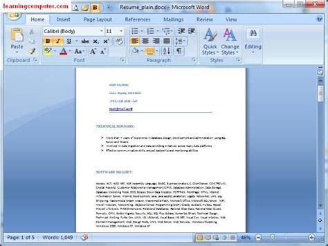 Learn Microsoft Office Word 2007 Home Tab It Online Training