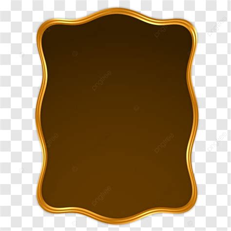 Aesthetic Vertical Text Box With Gold Frame Text Box Frames Box PNG Transparent Clipart Image