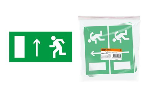 Знак Направление к эвакуационному выходу прямо 200х100мм Tdm Id 107424721