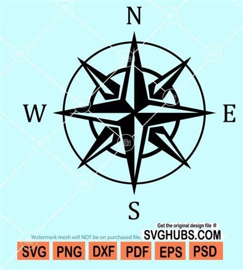 Star Compass Direction Svg Compass Star Svg Directions Svg Compass Star Clipart Original