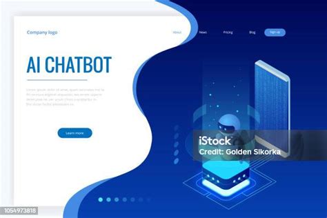 아이소메트릭 인공 지능입니다 Chatbot 및 미래 마케팅입니다 Ai와 비즈니스 Iot의 개념입니다 대화 도움말 서비스입니다