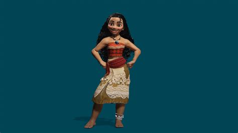 Moana Renderable 3d Model By Danyelon