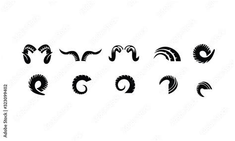 Set Horn Vector Logo Design Inspirations Stock Vector Adobe Stock