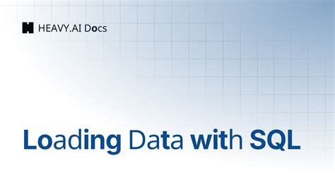 Loading Data With Sql Heavyai Docs