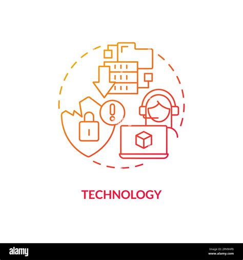 Technology Red Gradient Concept Icon Stock Vector Image And Art Alamy