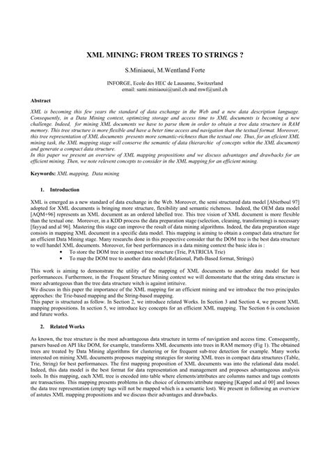 pdf xml mining from trees to strings