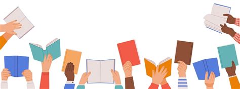책을 가진 손 일기 노트북 교과서 문학을 들고 있는 인간 서점 도서관 회원은 학교 독서 애호가 개념으로 돌아갑니다 벡터 만화 세트 개념에 대한 스톡 벡터 아트 및 기타