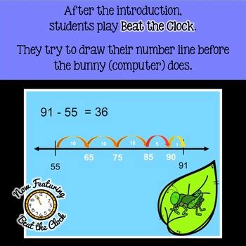Open Number Line Two Digit Subtraction Instructional PowerPoint