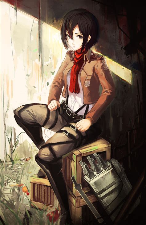 Mikasa Ackerman Shingeki No Kyojin Drawn By Softmode Danbooru