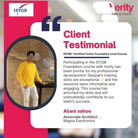 Team Verity Software On Linkedin Istqb Professionaldevelopment