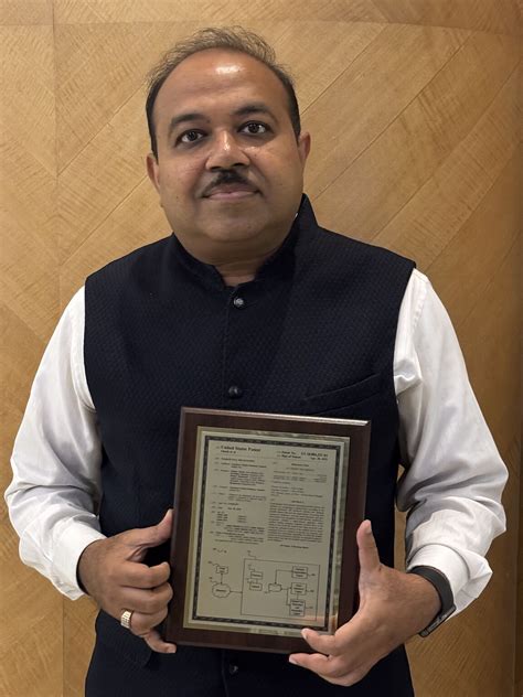 I Am Delighted To Receive This Patent Plaque From Us Patent Office