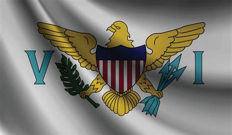 Virgin Island Us Flag Waving Background For Patriotic And National