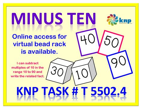 Minus Ten Subtract Multiples Of In The Range To And Write The Related Fact