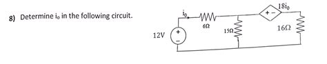 Solved Determine I In The Following Circuit Chegg Com