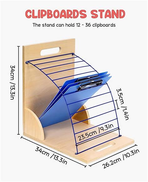Gamenote Clipboard Holder Wood And Metal Clipboard Stand Clipboards
