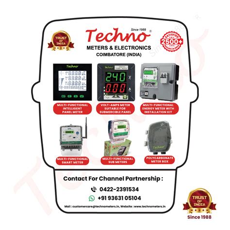 Techno Single Phase Volt Current Smart Meter At 4956 00 INR In Coimbatore Techno Meters