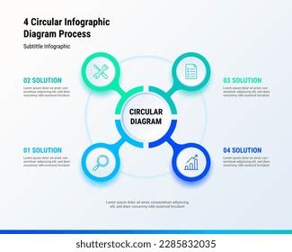 4 Circular Infographic Diagram Process Flowchart Stock Vector Royalty Free 2285832035