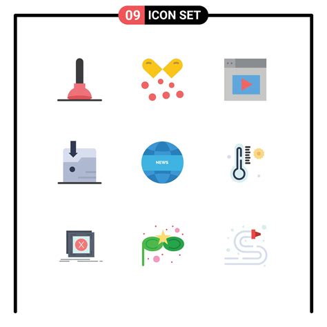 9 Flat Color Concept For Websites Mobile And Apps Temperature Global News Web Global