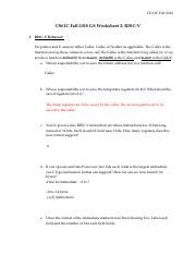 GS 2 RISC V Worksheet Docx CS 61C Fall 2018 CS61C Fall 2018 GS