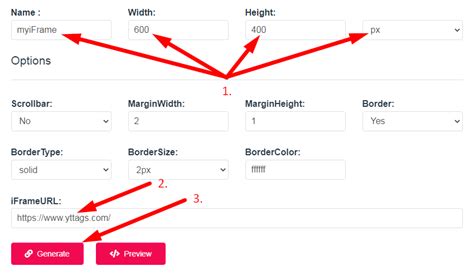 Iframe Generator Free Online Iframe Code Maker Tool Yttags
