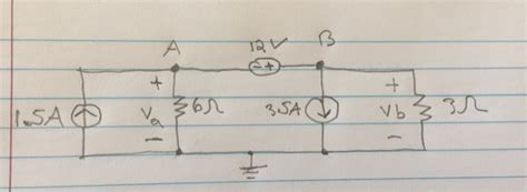 Solved Determine The Values Of The Node Voltages Va And Vb