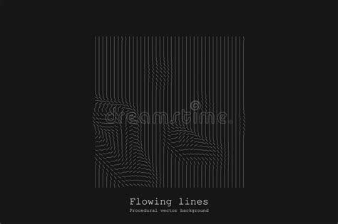 Abstract Line Matrix Pattern Noise Flow Dynamic Stock Vector Illustration Of Movement Field