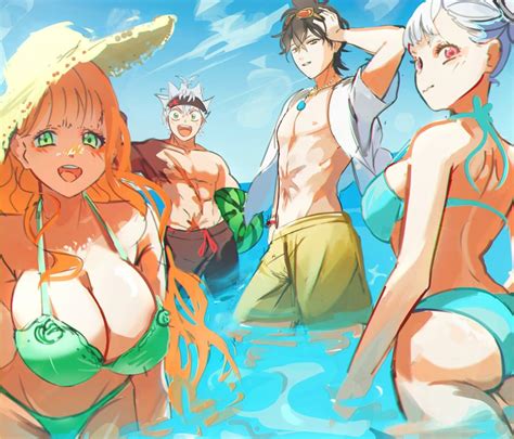 Noelle Silva Asta Mimosa Vermillion And Yuno Black Clover Drawn By