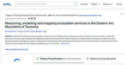 Measuring Modeling And Mapping Ecosystem Services In The Eastern Arc