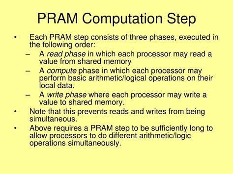 ppt the pram model for parallel computation powerpoint presentation
