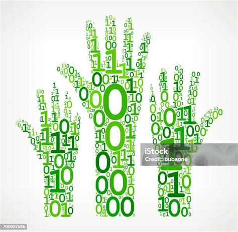 손 이진 코드 0 한 벡터 일러스트 레이 션 발생 0에 대한 스톡 벡터 아트 및 기타 이미지 0 1 가상현실 Istock