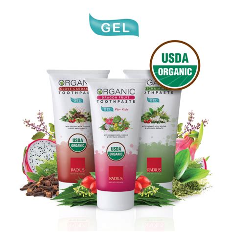 Radius Launches New Usda Organic Gel Toothpaste