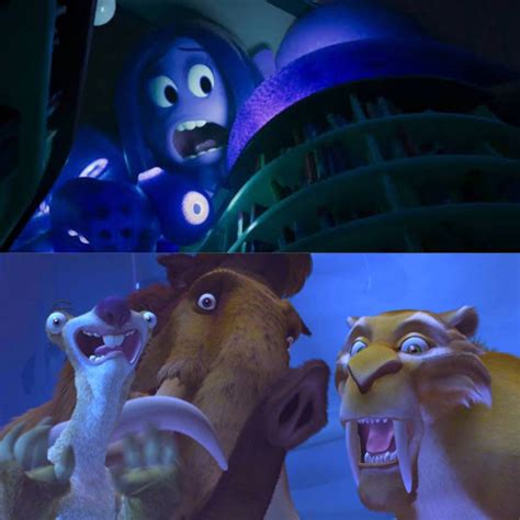 Kraken Ruby Gillman Scared At Manny Sid And Diego By Stuffcuz On Deviantart