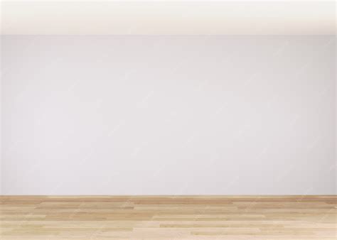 Empty Roon With Light Wall And Wooden Floor Premium Photo