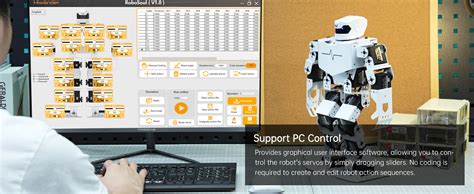 Lewansoul H5s Smart Robot 16dof Humanoid Robot Pc App Control Support Walking