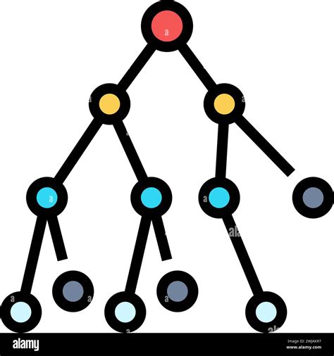 Binary Search Algorithm Color Icon Vector Illustration Stock Vector Image And Art Alamy